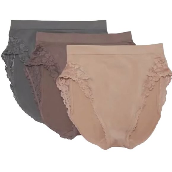 Breezies Intimates And Sleepwear Breezies Set Of 3 Lace Trim Seamless